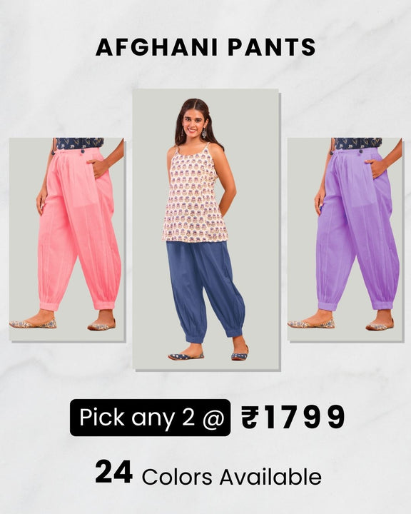 Pack of 2 Afghani pants @ 1799 – Shuddhistore